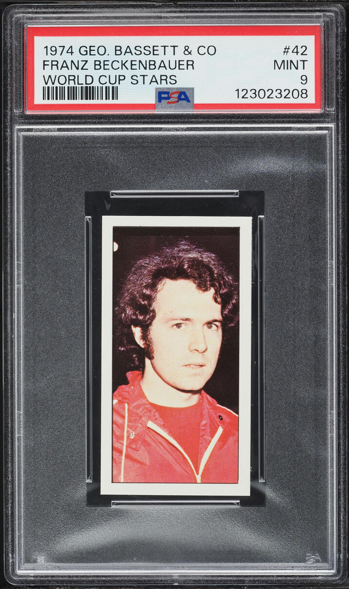 1974 Geo Bassett World Cup Stars Franz Beckenbauer #42 PSA 9 MINT on ...