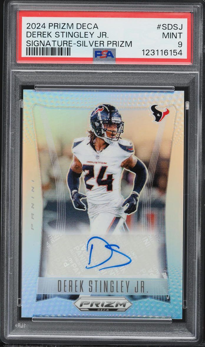 2024 Panini Prizm Deca Silver Derek Stingley Jr. AUTO #S-DSJ PSA 9 MINT ...