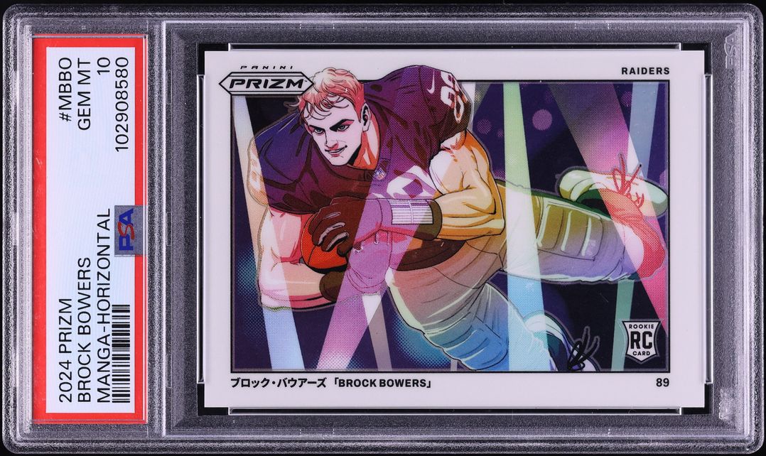 2024 Panini Prizm Manga Horizontal Brock Bowers ROOKIE #M-BBO PSA 10 ...