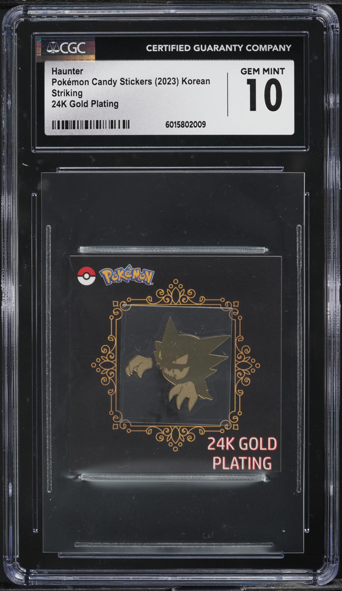 2023 Pokemon Korean Candy Stickers Striking 24K Gold Plating Haunter ...