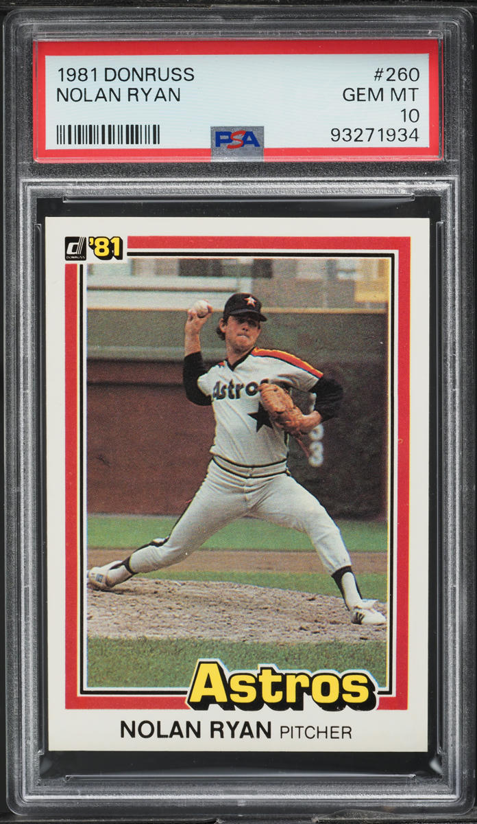 1981 Donruss Nolan Ryan #260 PSA 10 GEM MINT on Fanatics Collect