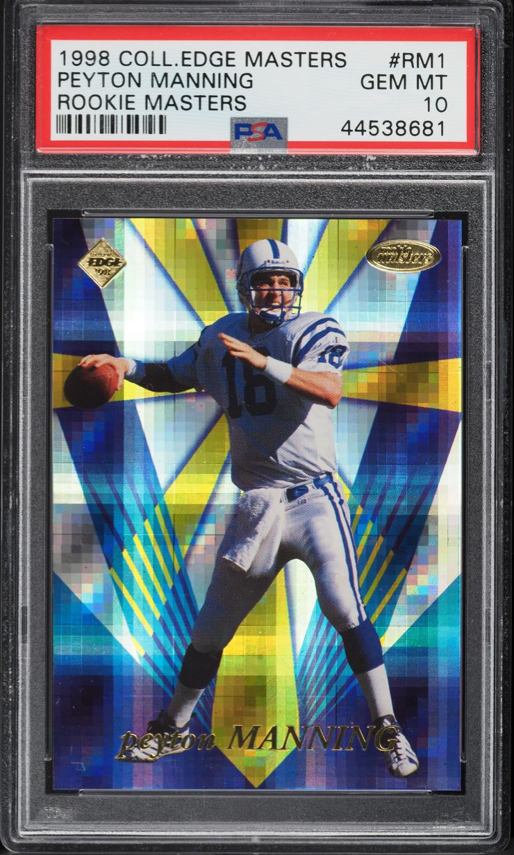 1998 Collector's Edge Masters Peyton Manning ROOKIE /2500 #RM1 PSA 10 ...