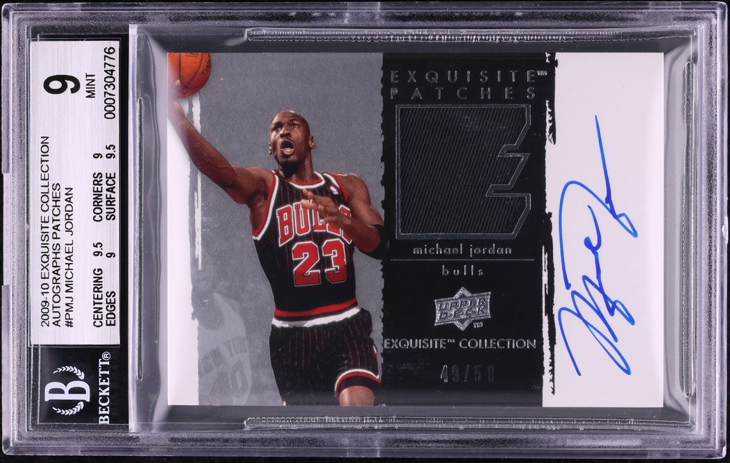 2009 Exquisite Collection Michael Jordan PATCH AUTO /50 #P-MJ BGS 9 ...