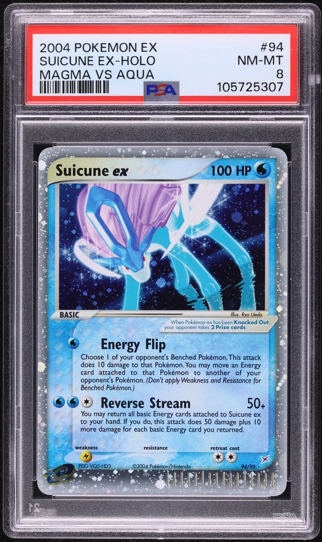2004 Pokemon EX Team Magma Vs. Team Aqua Holo Suicune ex #94 PSA 8 NM-MT on Fanatics Collect