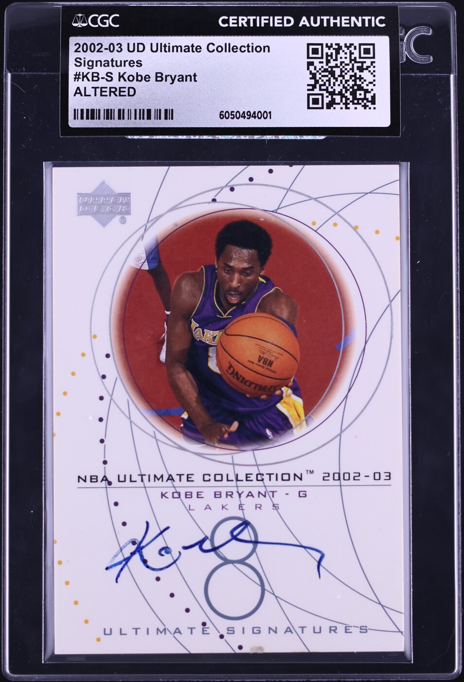 2002 Ultimate Collection Kobe Bryant AUTO #KB-S CGC ALTERED AUTH on ...