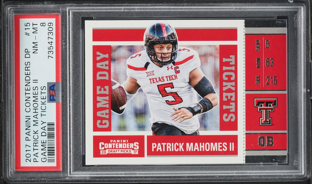 2017 Panini Contenders Draft Game Day Patrick Mahomes II ROOKIE #15 PSA ...