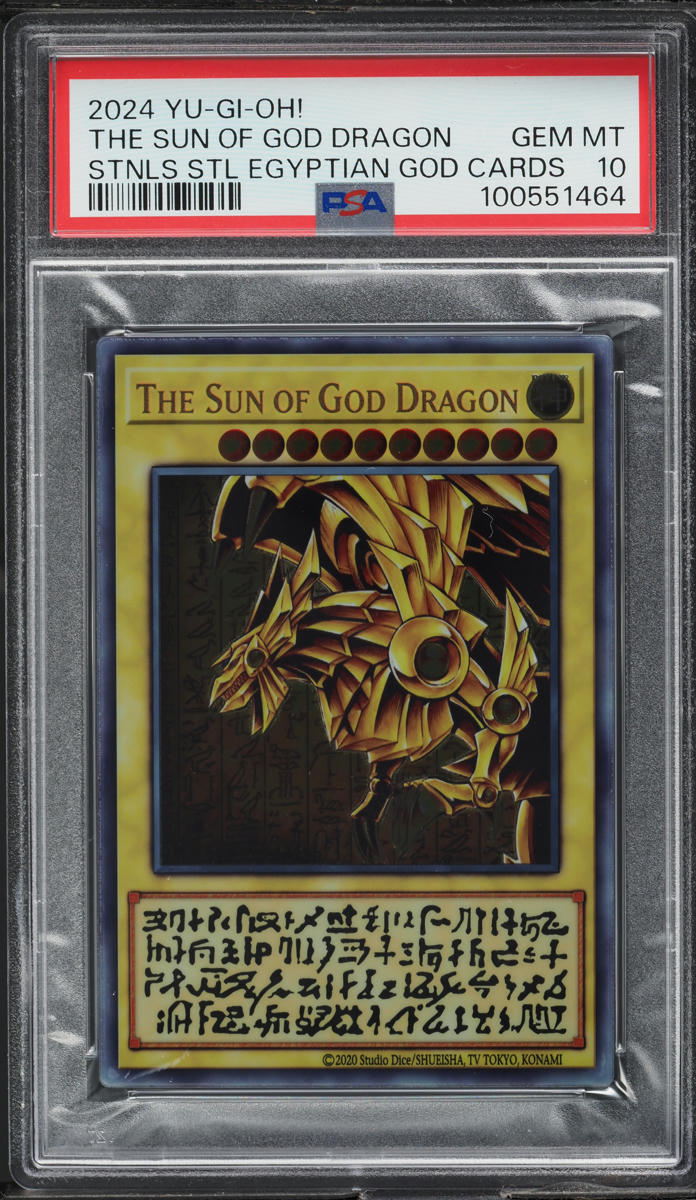 2024 Yu-Gi-Oh! Stainless Steel Egyptian God The Sun Of God Dragon PSA ...