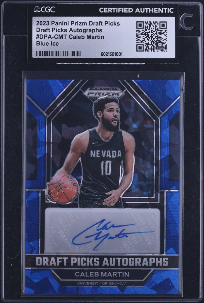 2023 Panini Prizm Draft Picks Blue Ice Caleb Martin AUTO /75 #DPA-CMT ...