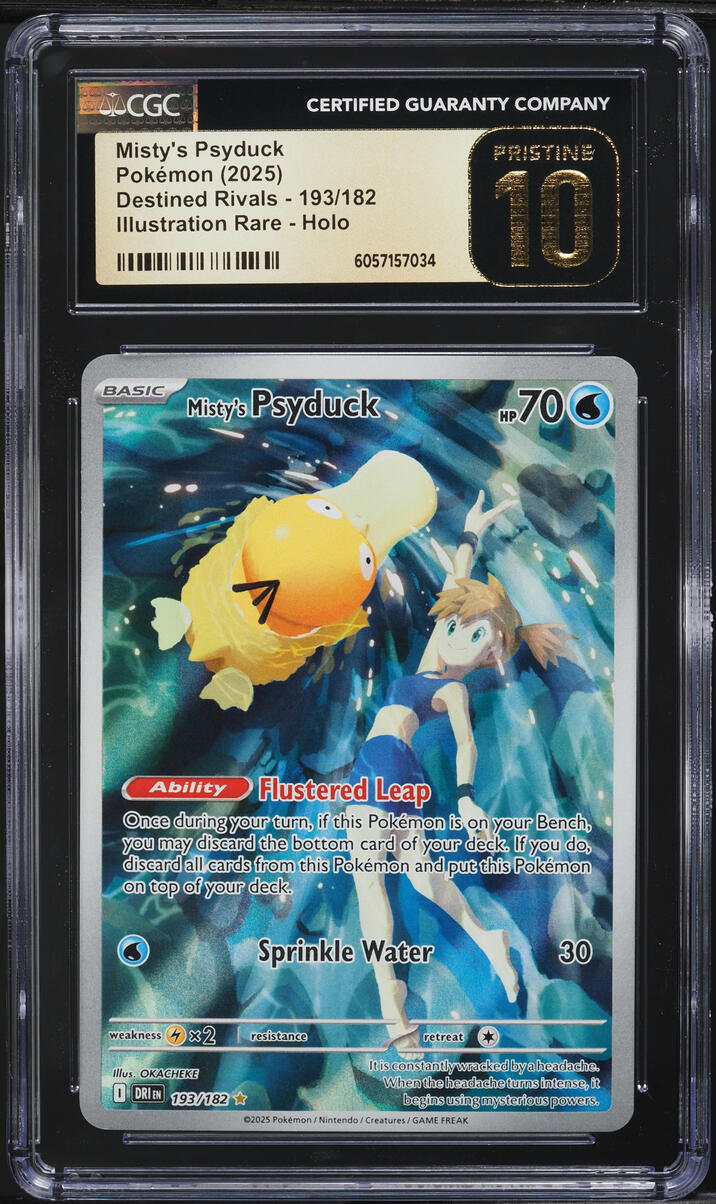 2025 Pokemon SV Destined Rivals IR Misty's Psyduck #193 CGC 10 PRISTINE on Fanatics Collect