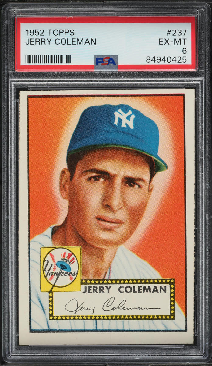 1952 Topps Jerry Coleman #237 PSA 6 EXMT on Fanatics Collect