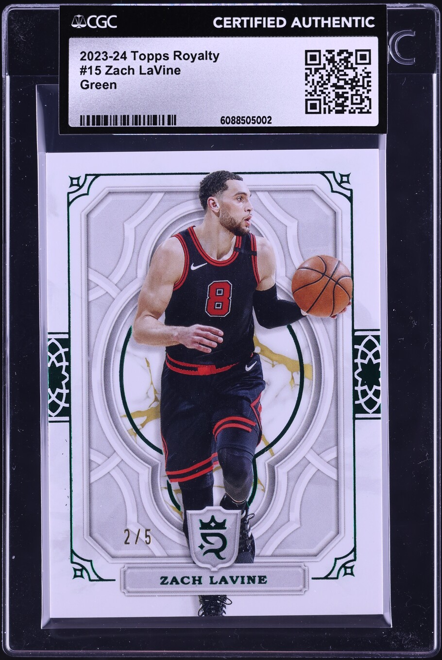 2023 Topps Royalty Green Zach LaVine /5 #15 CGC AUTH on Fanatics Collect