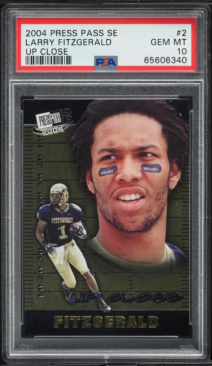 2004 Press Pass SE Up Close Larry Fitzgerald ROOKIE #2 PSA 10 GEM MINT ...