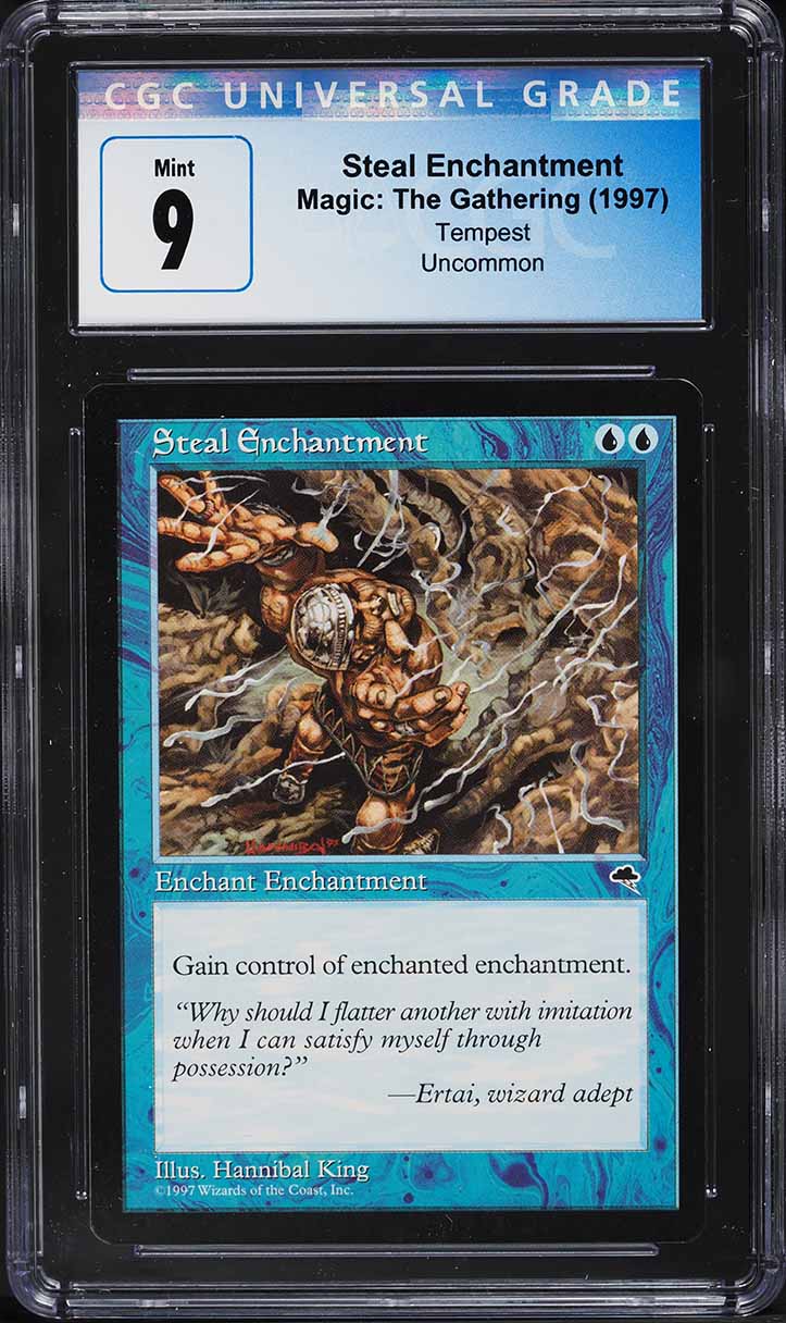 1997 Magic The Gathering MTG Tempest Steal Enchantment CGC 9 MINT on ...