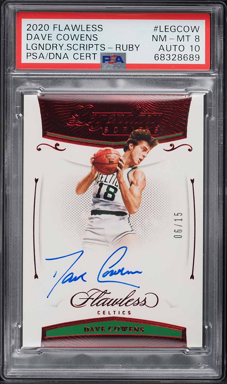 2020 Panini Flawless Legendary Scripts Ruby Dave Cowens AUTO DNA 10 /15 ...