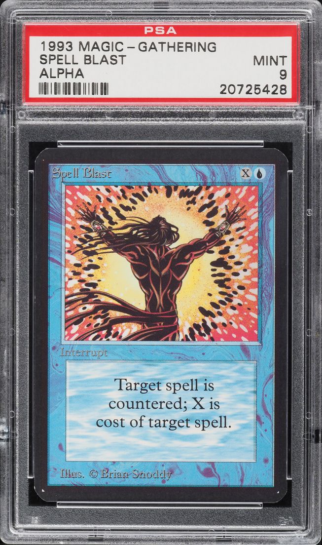 1993 Magic The Gathering MTG Alpha Spell Blast PSA 9 MINT on Fanatics ...