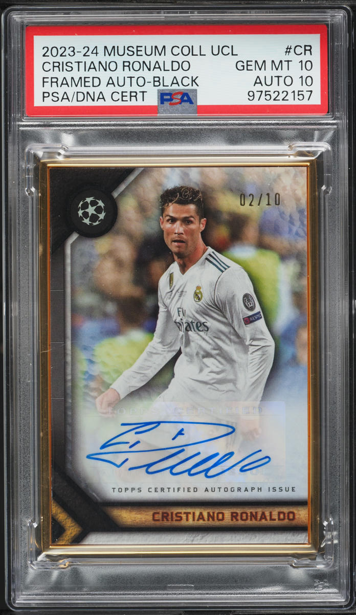 2023 Topps Museum Collection UEFA Black Cristiano Ronaldo AUTO DNA 10 /10 PSA 10 on Fanatics Collect