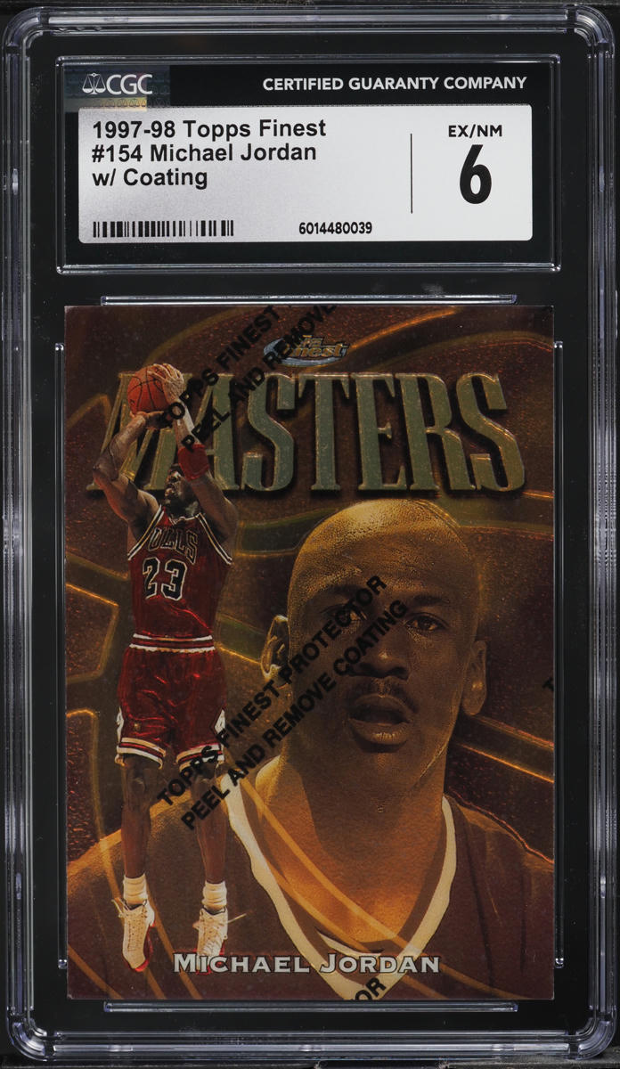 1997 Topps Finest w/ Coating Michael Jordan #154 CGC 6 EXMT on Fanatics Collect