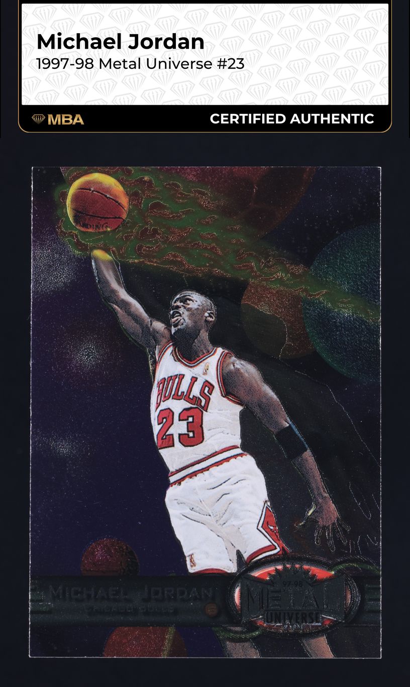1997 Metal Universe Michael Jordan #23 MBA AUTH on Fanatics Collect