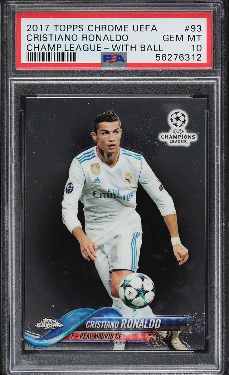 2017 Topps Chrome UEFA Cristiano Ronaldo #93 PSA 10 GEM MINT on ...
