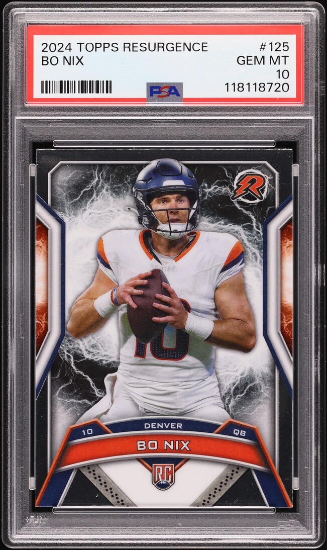 2024 Topps Resurgence Bo Nix ROOKIE #125 PSA 10 GEM MINT on Fanatics Collect