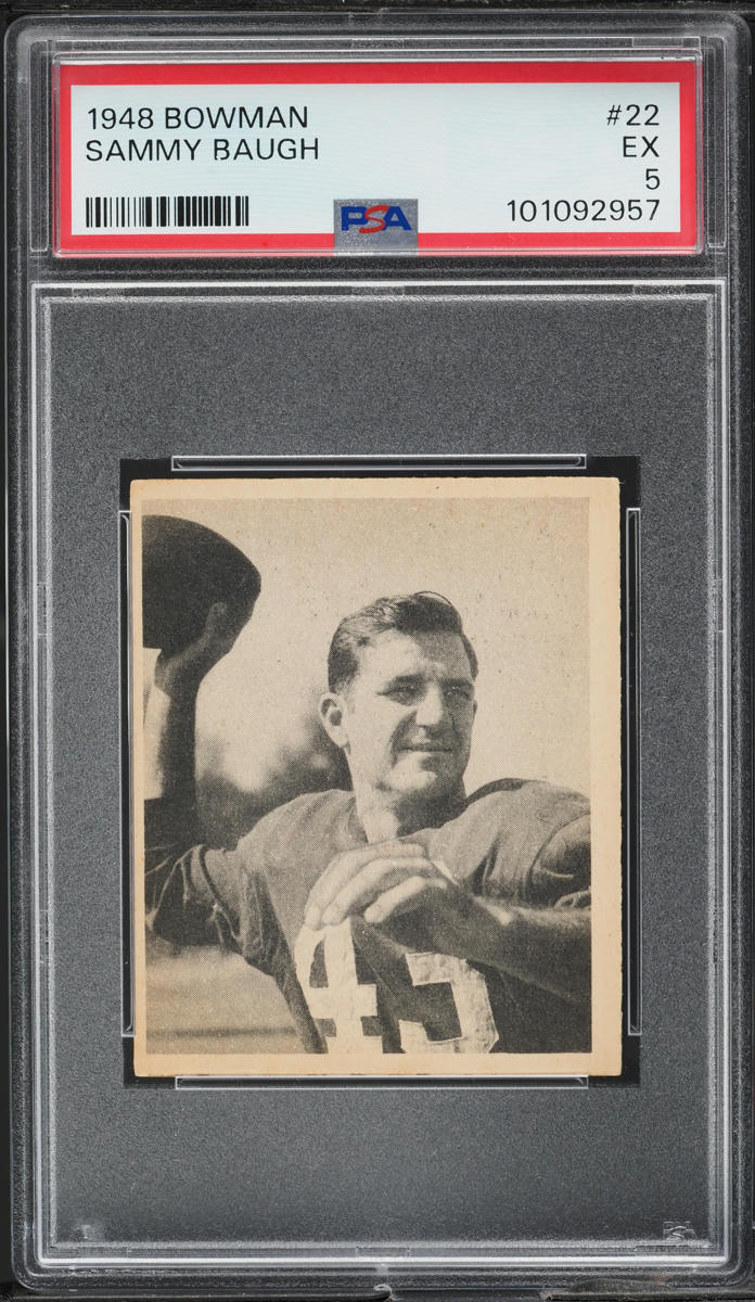 1948 Bowman Football Sammy Baugh ROOKIE #22 PSA 5 EX on Fanatics Collect