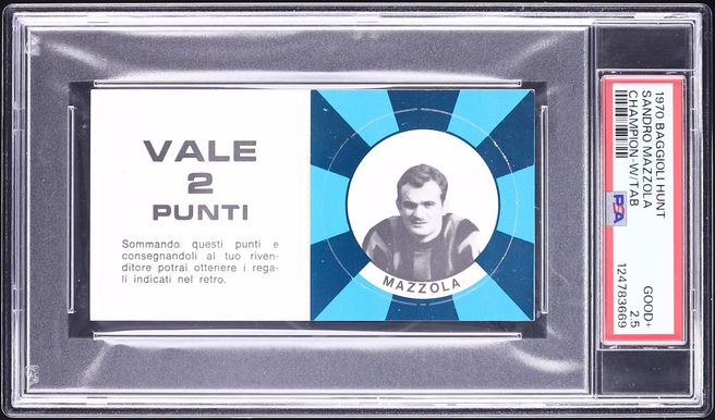 1970 Baggioli Hunt Champion W Tab Sandro Mazzola PSA 2.5 GD+ on ...
