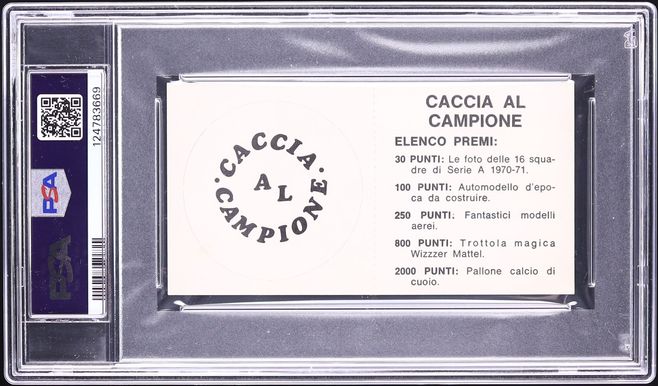 1970 Baggioli Hunt Champion W Tab Sandro Mazzola PSA 2.5 GD+ on ...