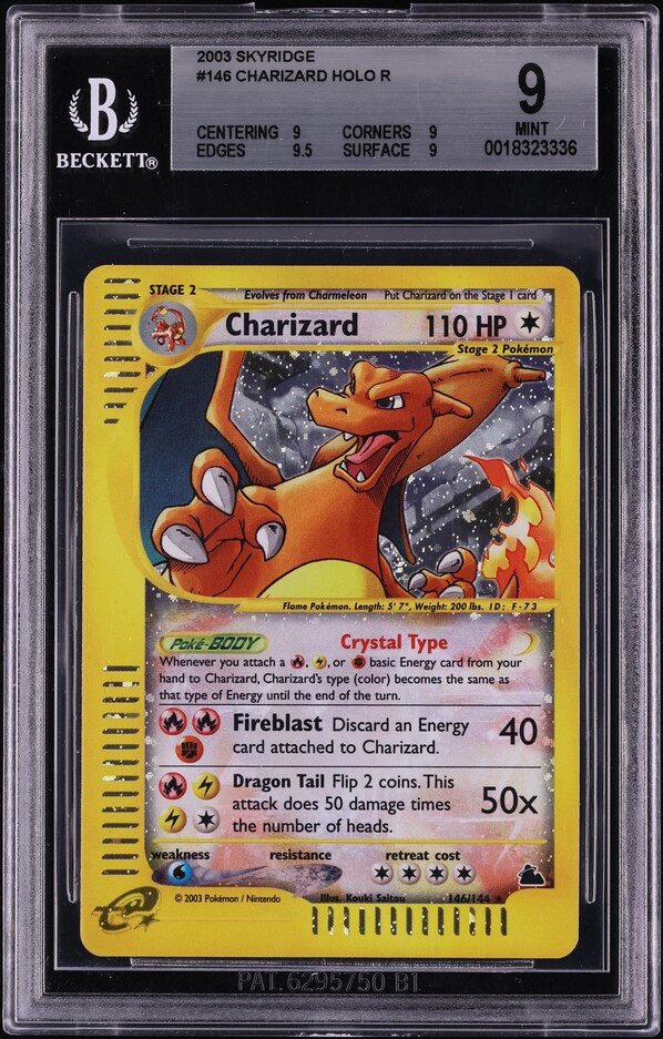 2003 Pokemon-E Skyridge Holo Charizard #146 BGS 9 MINT on Fanatics Collect
