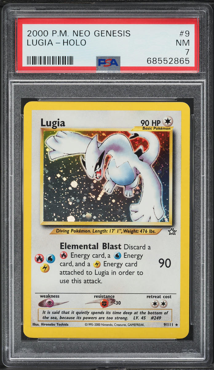 2000 Pokemon Neo Genesis Holo Lugia #9 PSA 7 NRMT on Fanatics Collect