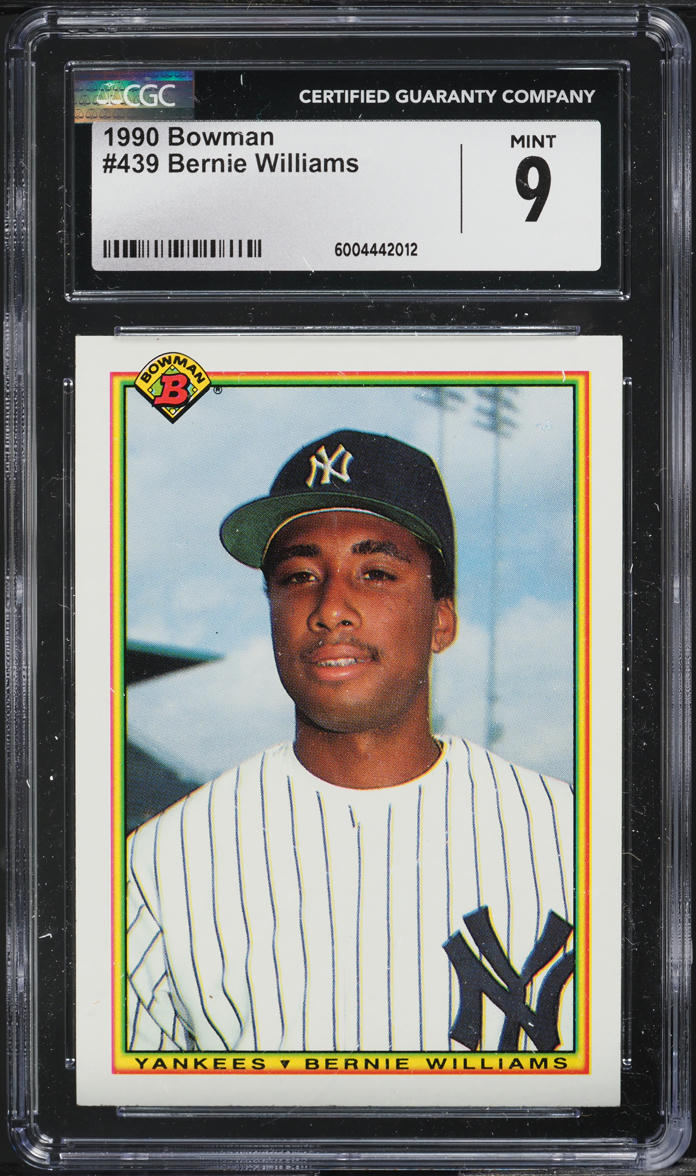 1990 Bowman Bernie Williams #439 CGC 9 MINT on Fanatics Collect