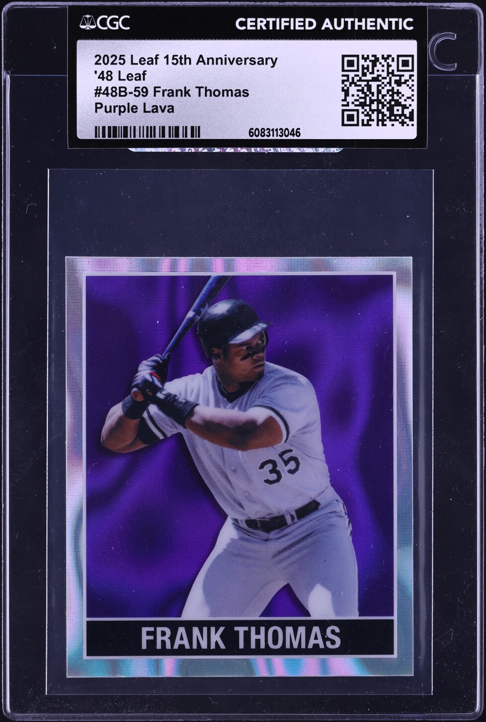 2025 Leaf 15th Anniversary '48 Leaf Purple Lava Frank Thomas /7 #48B-59 ...