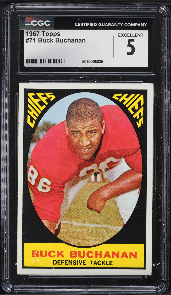 1967 Topps Football Buck Buchanan #71 CGC 5 EX on Fanatics Collect