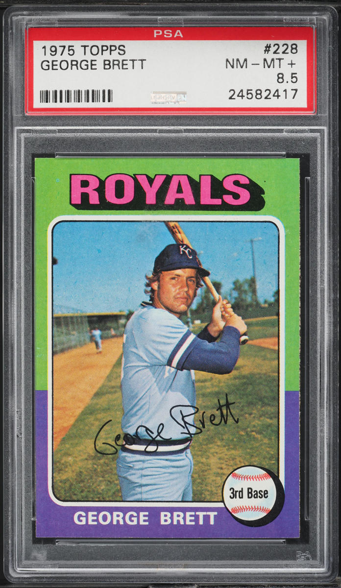 1975 Topps George Brett ROOKIE #228 PSA 8.5 NM-MT+ on Fanatics Collect