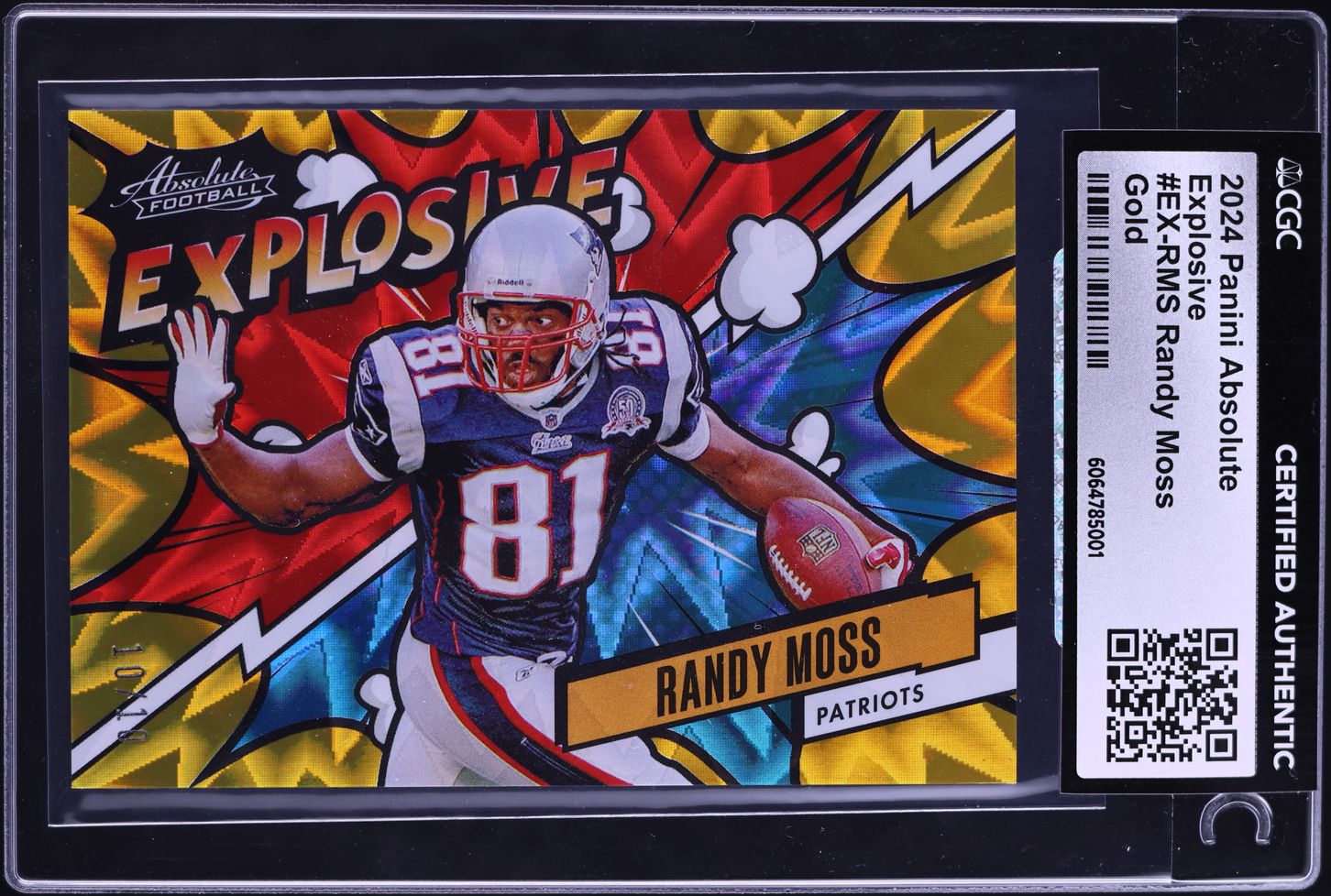 2024 Absolute Explosive Gold Randy Moss 10/10 #EX-RMS CGC AUTH on ...