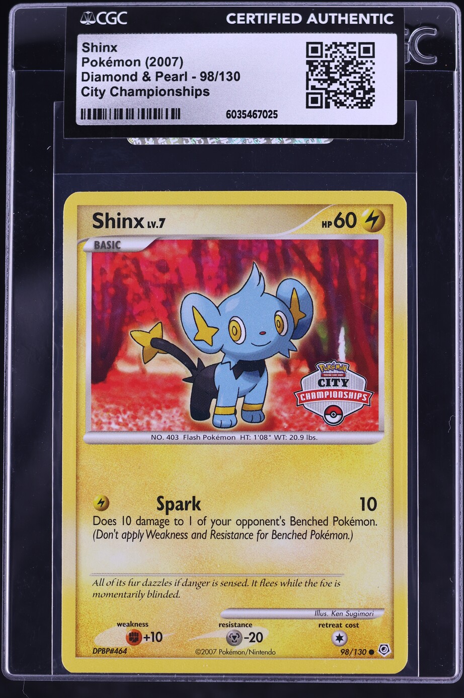 2007 Pokemon Diamond & Pearl City Championships Shinx #98 CGC AUTH on ...