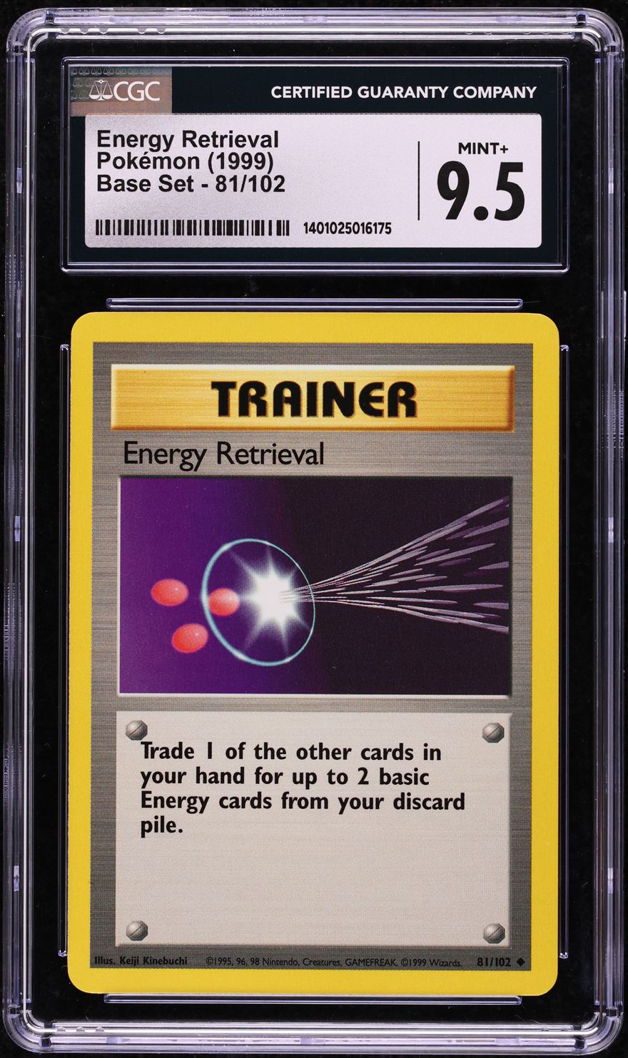 1999 Pokemon Base Set Energy Retrieval #81 CGC 9.5 MINT+ on Fanatics ...