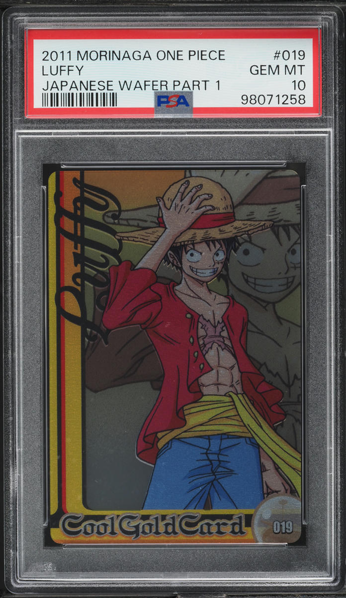 2011 One Piece Japanese Morinaga Wafer Part 1 Luffy #19 PSA 10 GEM MINT ...