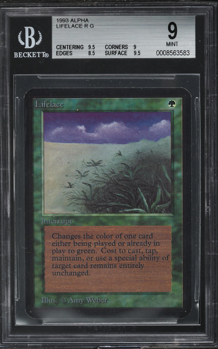 1993 Magic The Gathering MTG Alpha Lifelace BGS 9 MINT on Fanatics Collect