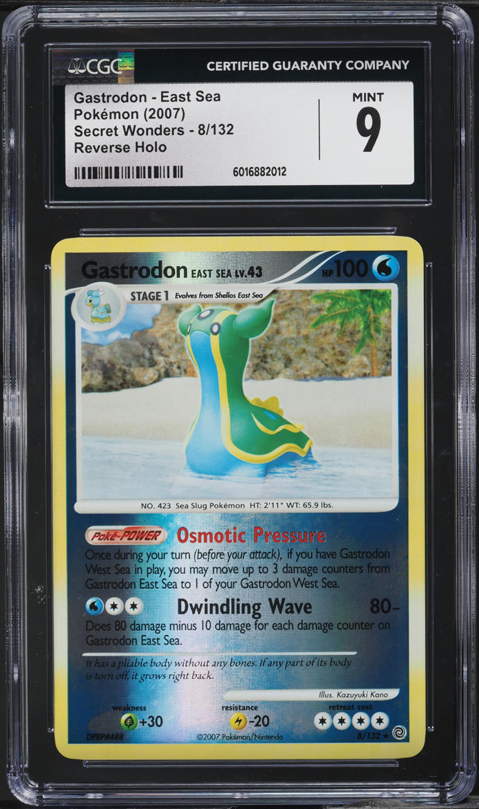 2007 Pokemon DP Secret Wonders Reverse Holo Gastrodon East Sea #8 CGC 9 MINT on Fanatics Collect