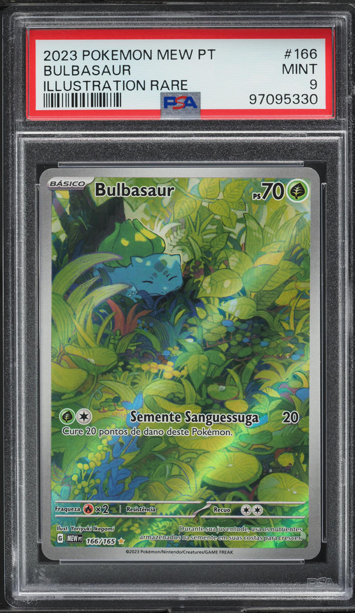 2023 Pokemon Portuguese SV 151 Illustration Rare Bulbasaur #166 PSA 9 ...