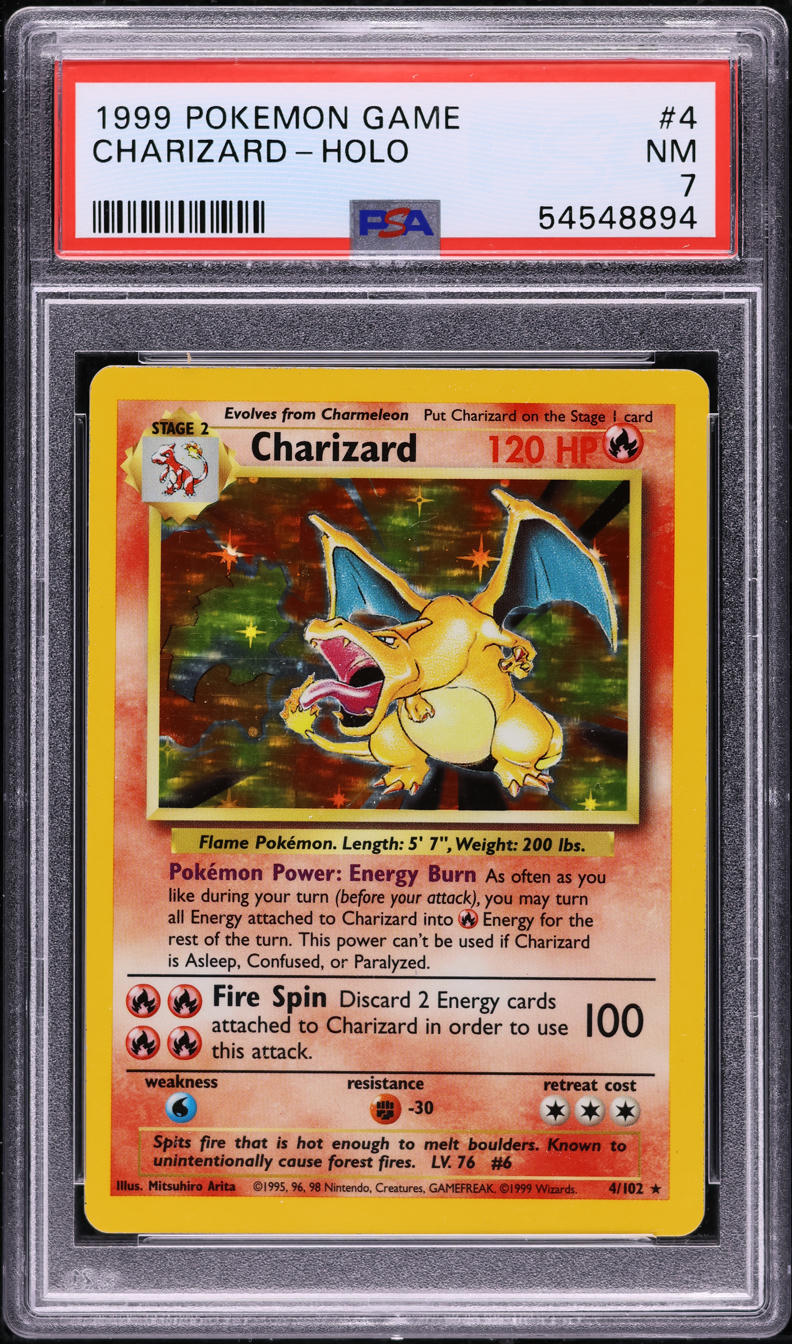 1999 Pokemon Game Holo Charizard #4 PSA 7 NRMT on Fanatics Collect