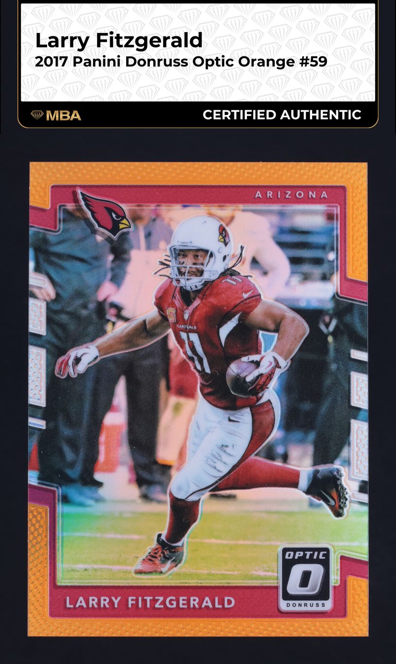 2017 Donruss Optic Orange Larry Fitzgerald /199 #59 MBA AUTH on ...
