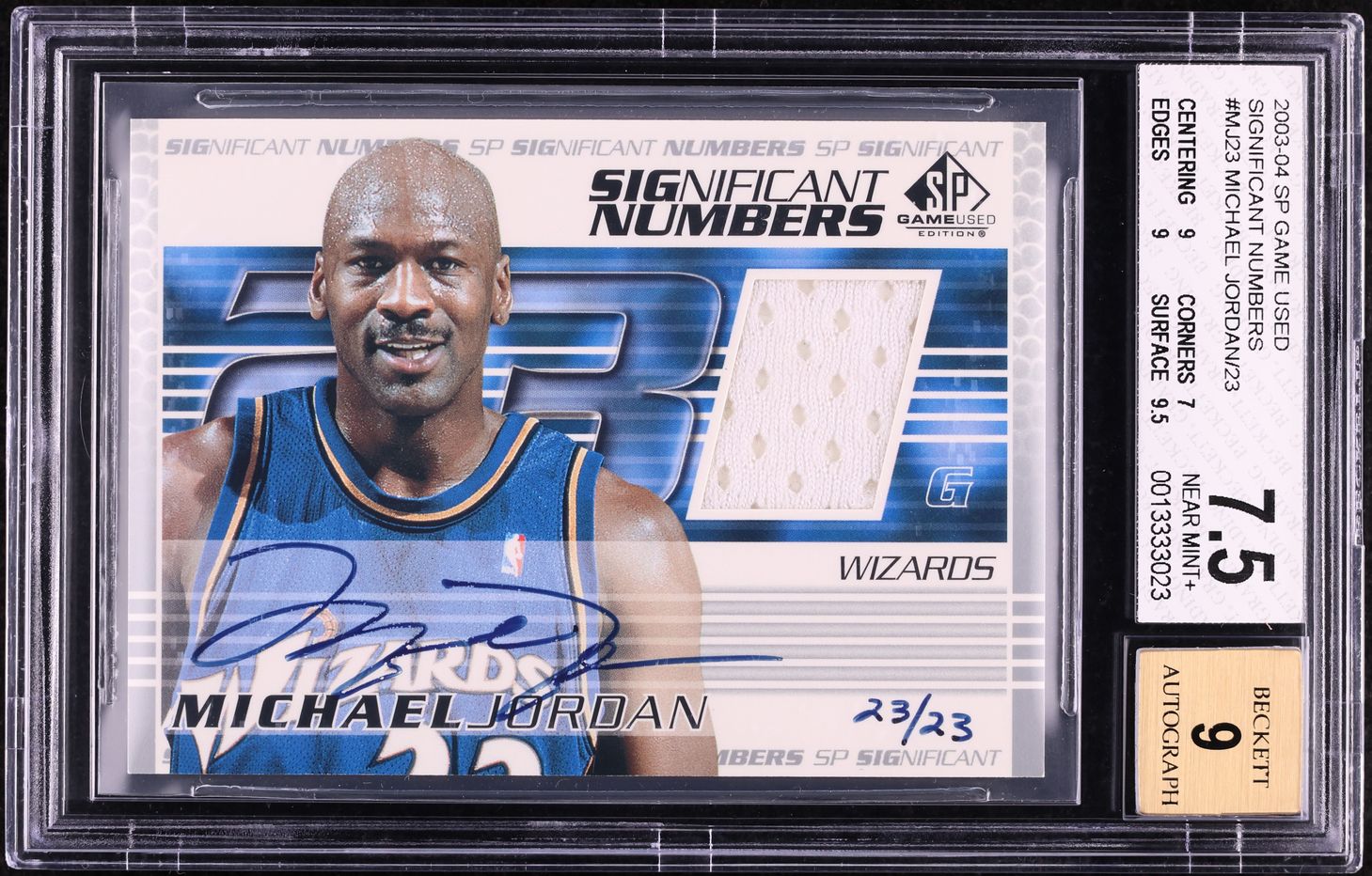 2003 SP Game Used Significant Numbers Michael Jordan PATCH AUTO 23/23 ...