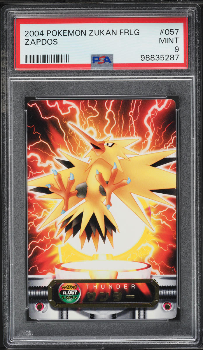 2004 Pokemon Japanese Zukan Firered Leafgreen Zapdos #57 PSA 9 MINT on ...