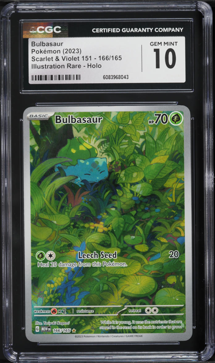 2023 Pokemon Scarlet & Violet 151 IR Bulbasaur #166 CGC 10 GEM MINT on ...
