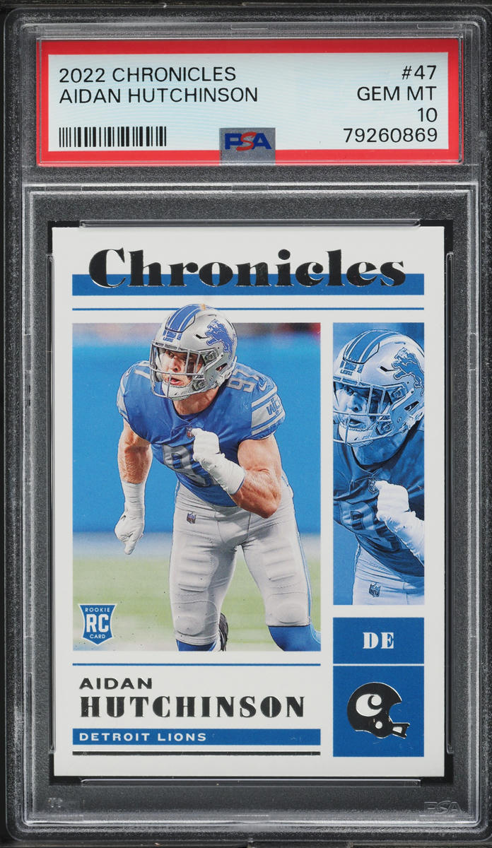 2022 Panini Chronicles Aidan Hutchinson ROOKIE #47 PSA 10 GEM MINT on ...
