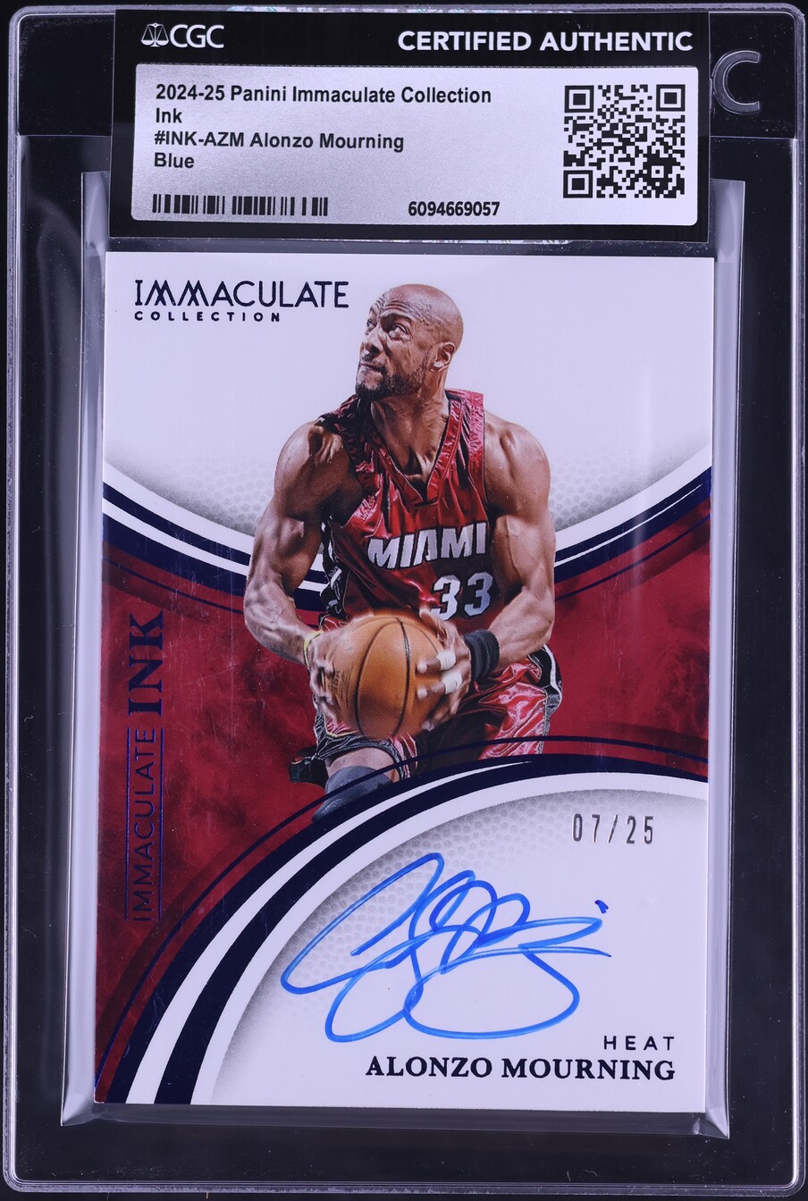 2024 Immaculate Collection Ink Blue Alonzo Mourning AUTO /25 #INK-AZM CGC AUTH on Fanatics Collect