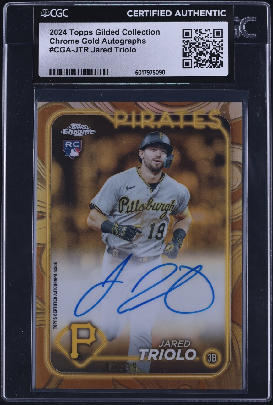 2024 Topps Chrome Gilded Collection Gold Jared Triolo ROOKIE AUTO /99 ...