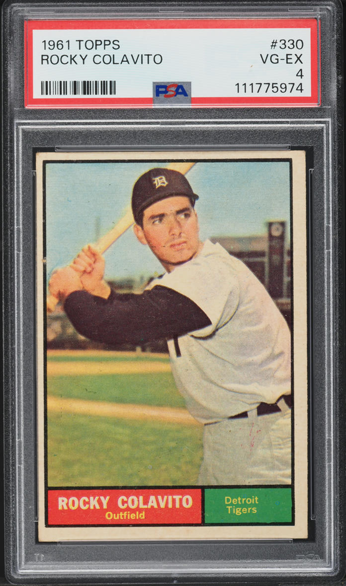 1961 Topps Rocky Colavito #330 PSA 4 VGEX on Fanatics Collect