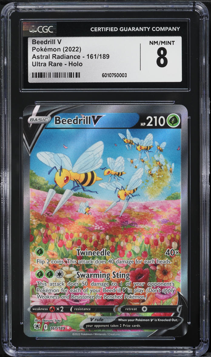 2022 Pokemon Sword & Shield Astral Radiance Full Art Beedrill V #161 ...